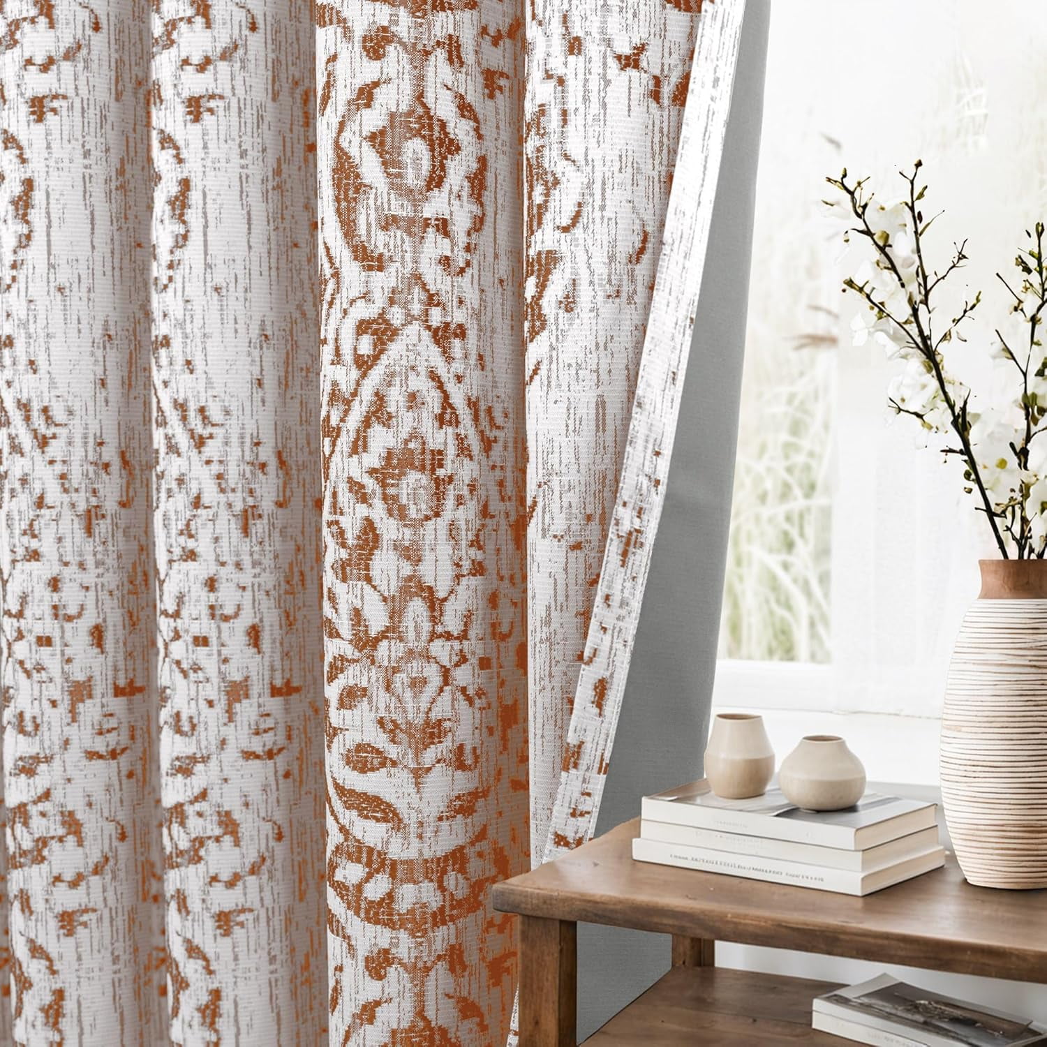 Black Out Drapes 96 Inch Long 2 Panel Kit Drapes | Pattern Boho Grommet ...