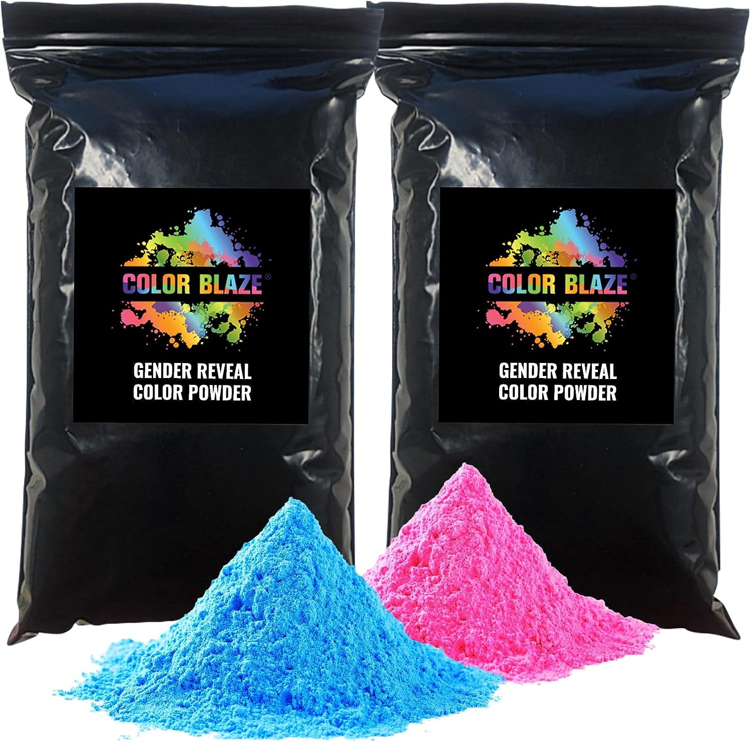 Color Blaze Black Out Gender Reveal Powder, 2lb Pink and Blue - Walmart.com