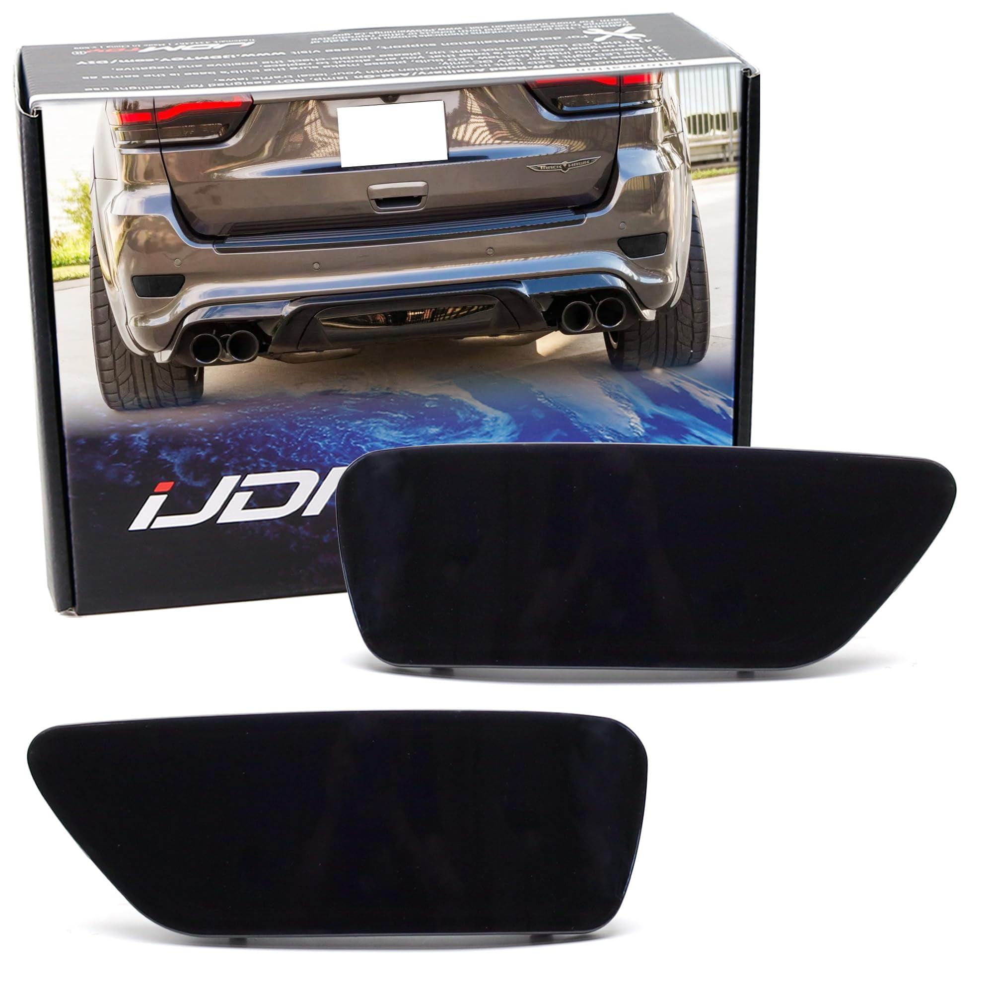 Black-Out Lens Rear Bumper Reflector Lenses For Jeep 2011-2020 Grand ...
