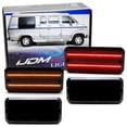 Black-Out Smoked Lens Amber/Red Full LED Front/Rear Side Marker Light ...