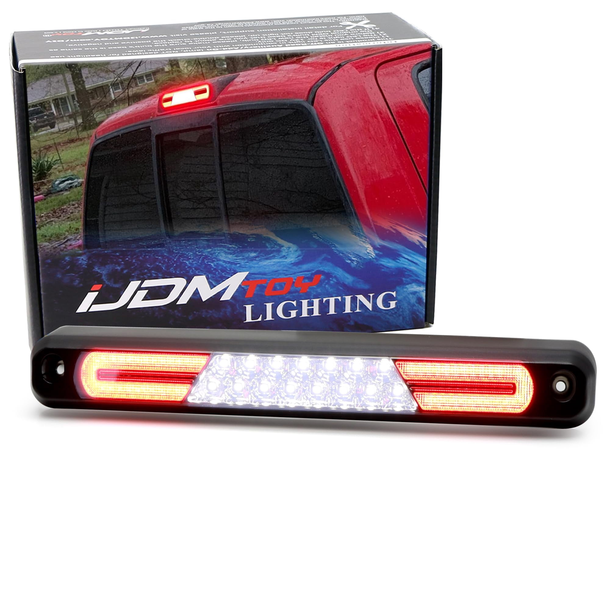 Black-Out Smoked Lens C-Shape Ring Full LED High Mount Third Brake ...