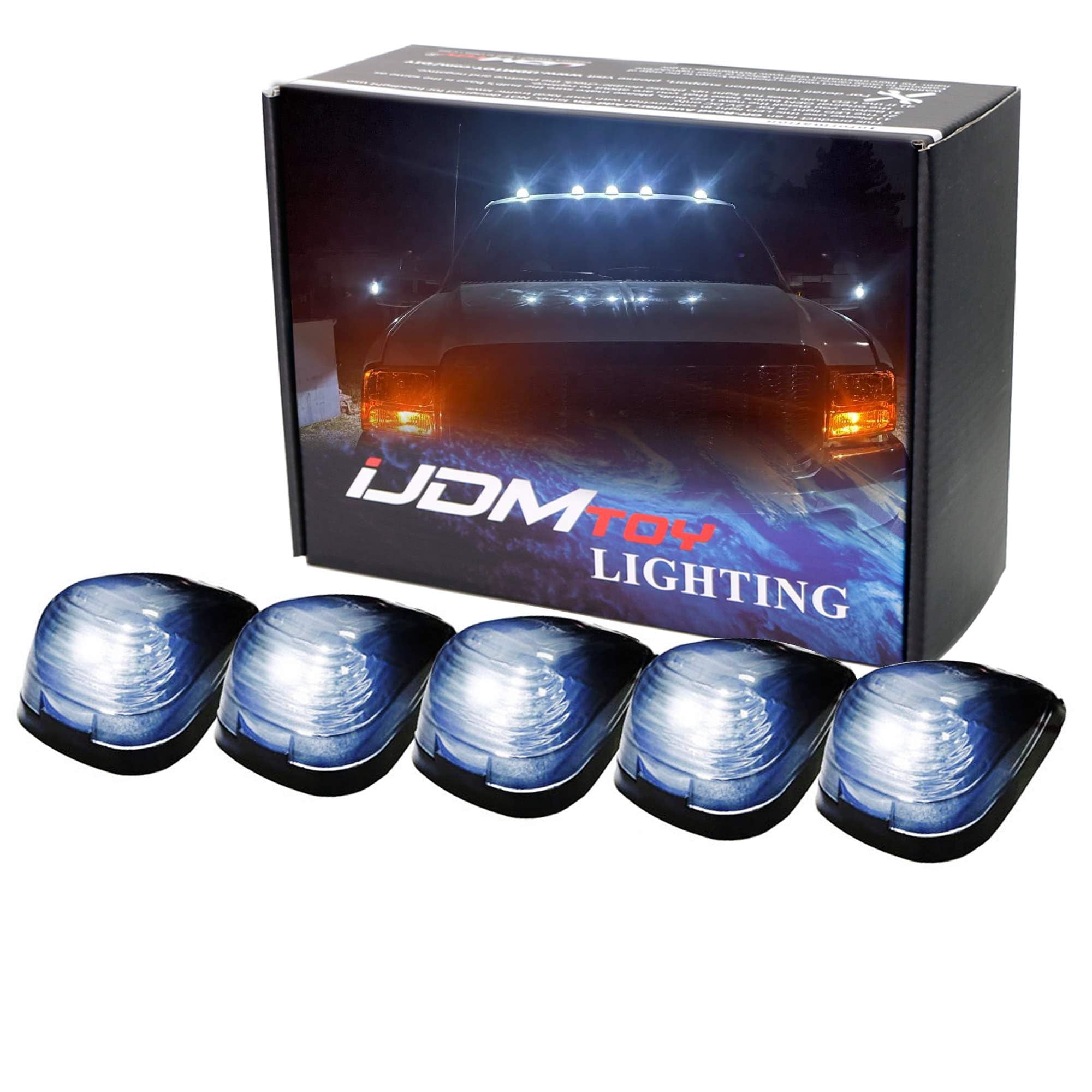 Black-Out Smoked Lens Xenon White LED Illuminated Cab Roof Clearance ...