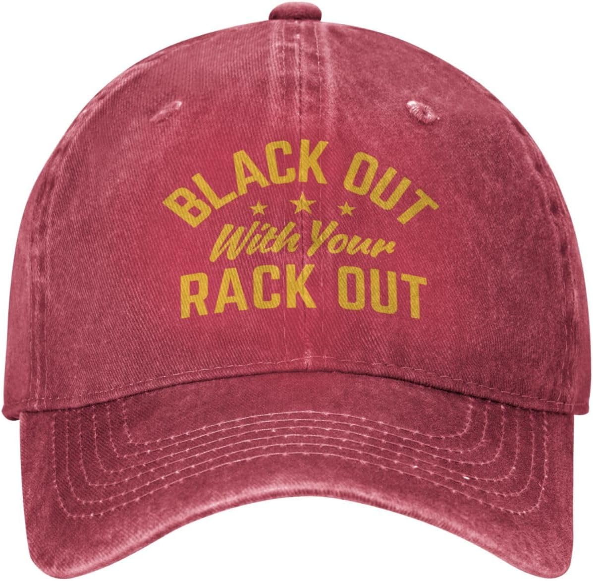 Black Out with Your Rack Out Trucker Hat Washed Dad Baseball Cap ...