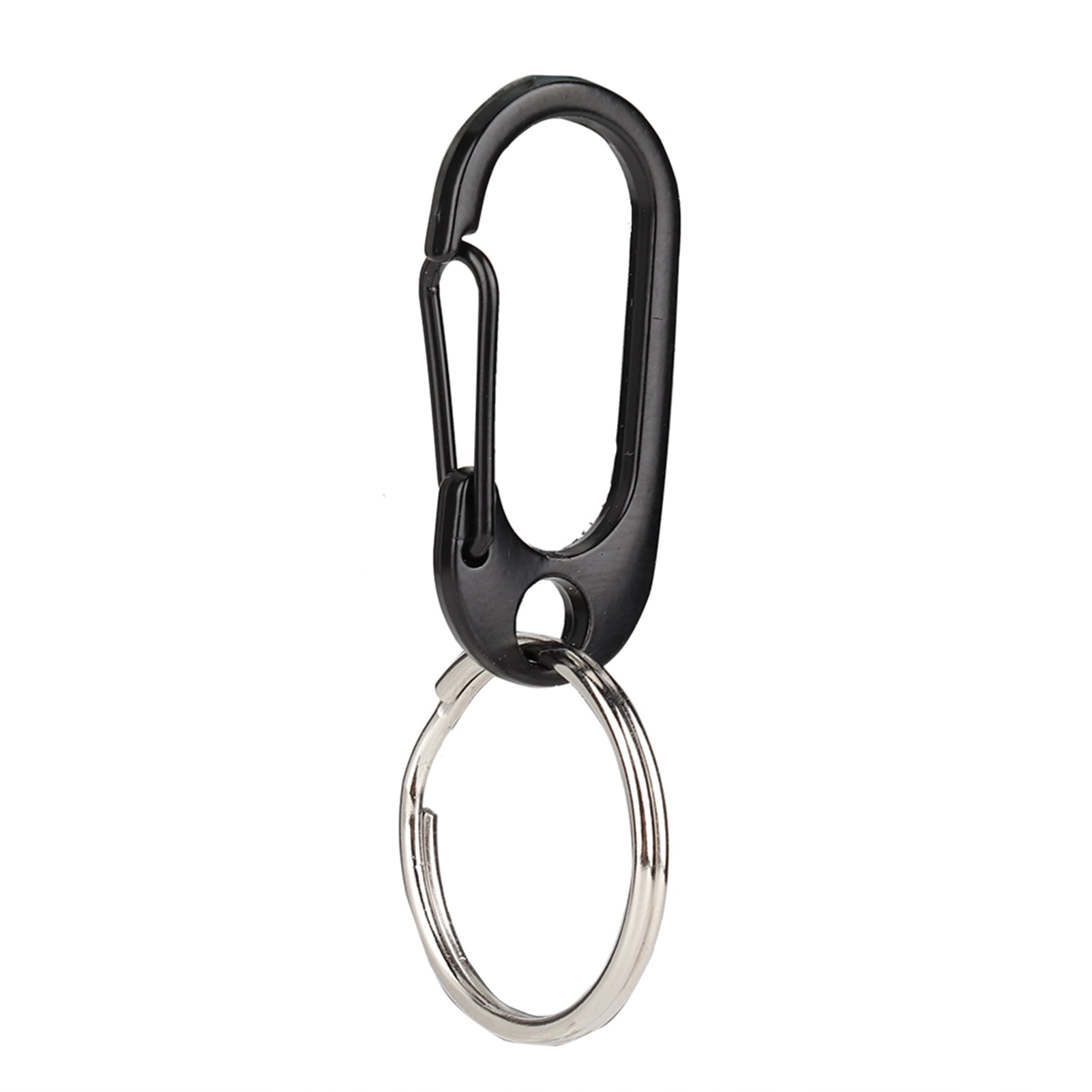 Black Outdoor Alloy Quick-Release Carabiner Key Buckle Keyring for ...