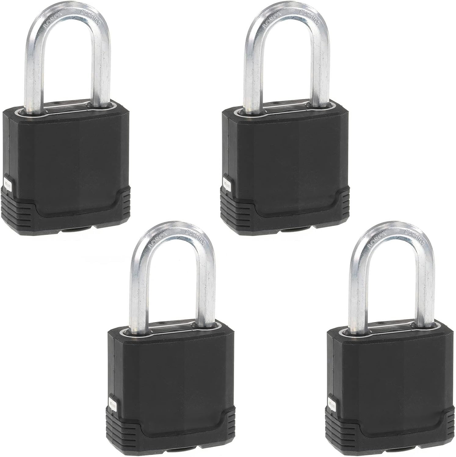 Black Outdoor Key Lock, Heavy Duty Weather Resistant Padlock with Cover ...
