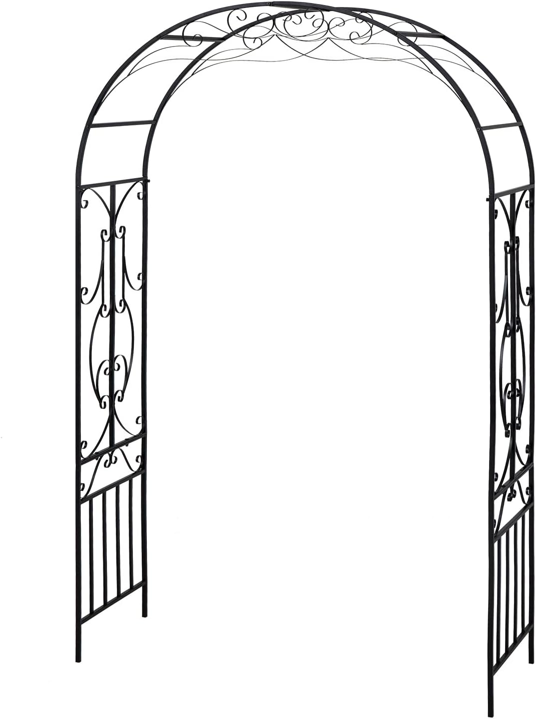 Black Outdoor Steel Garden Arbors - Black Metal Archway Arches Wedding ...