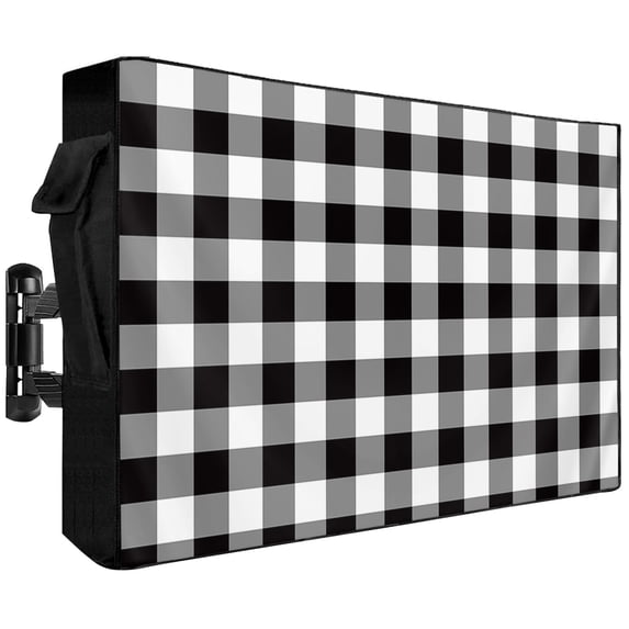 Black and Outdoor TV Cover 30 to 32 inch White Checkerboard Gradient ...