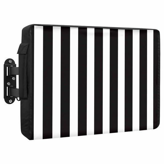 Black and Outdoor TV Cover 40 to 43 Inch White Stripe Weatherproof and ...