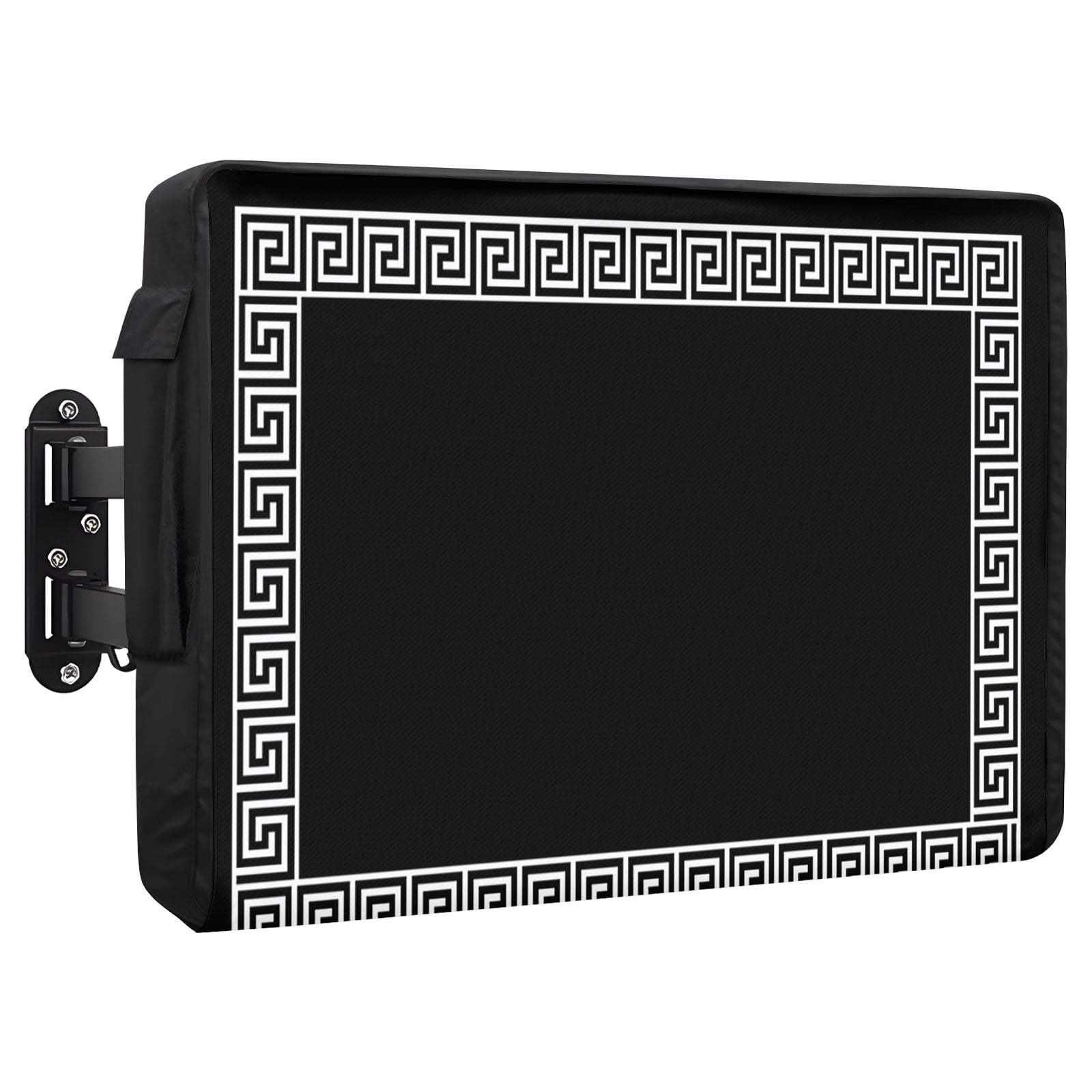 Black Outdoor TV Cover 80 to 85 Inch Greek Chinese Style Border ...