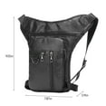 Black Outdoor Waist Pack With Drop Leg Design For Sports And Travel ...