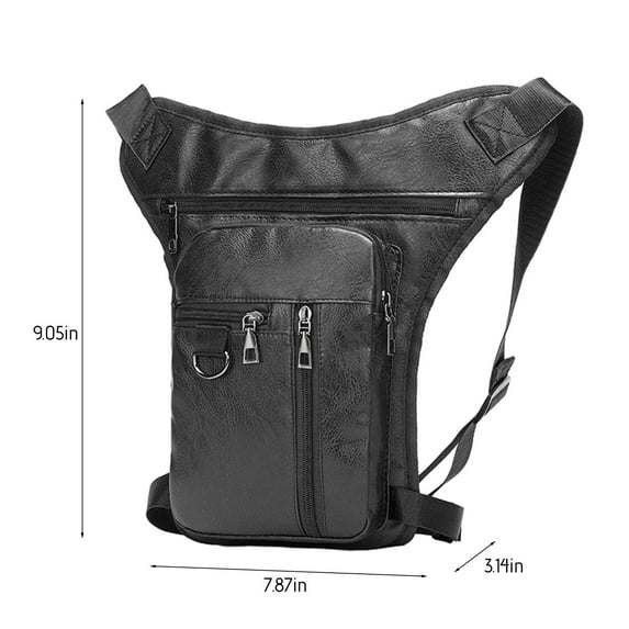 Black Outdoor Waist Pack With Drop Leg Design For Sports And Travel ...