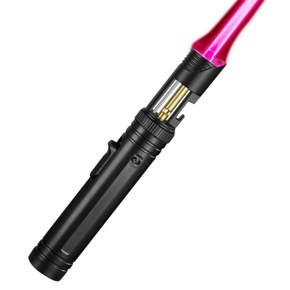 Black Outdoor Windproof Straight Flame Lighter Refillable Butane ...