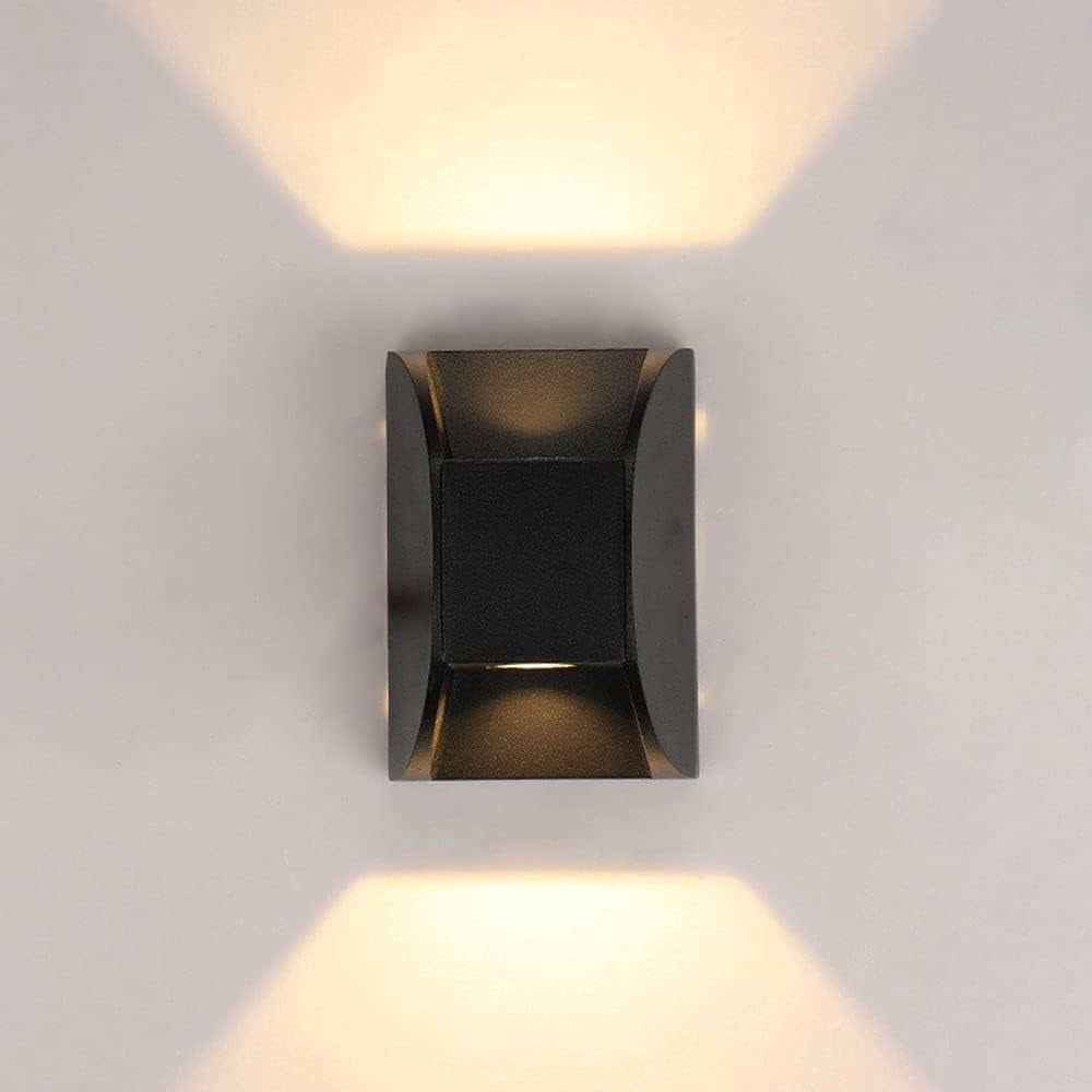 Black Outside Lights Waterproof Wall Lamp IP65 Aluminum Sconce Up Down ...