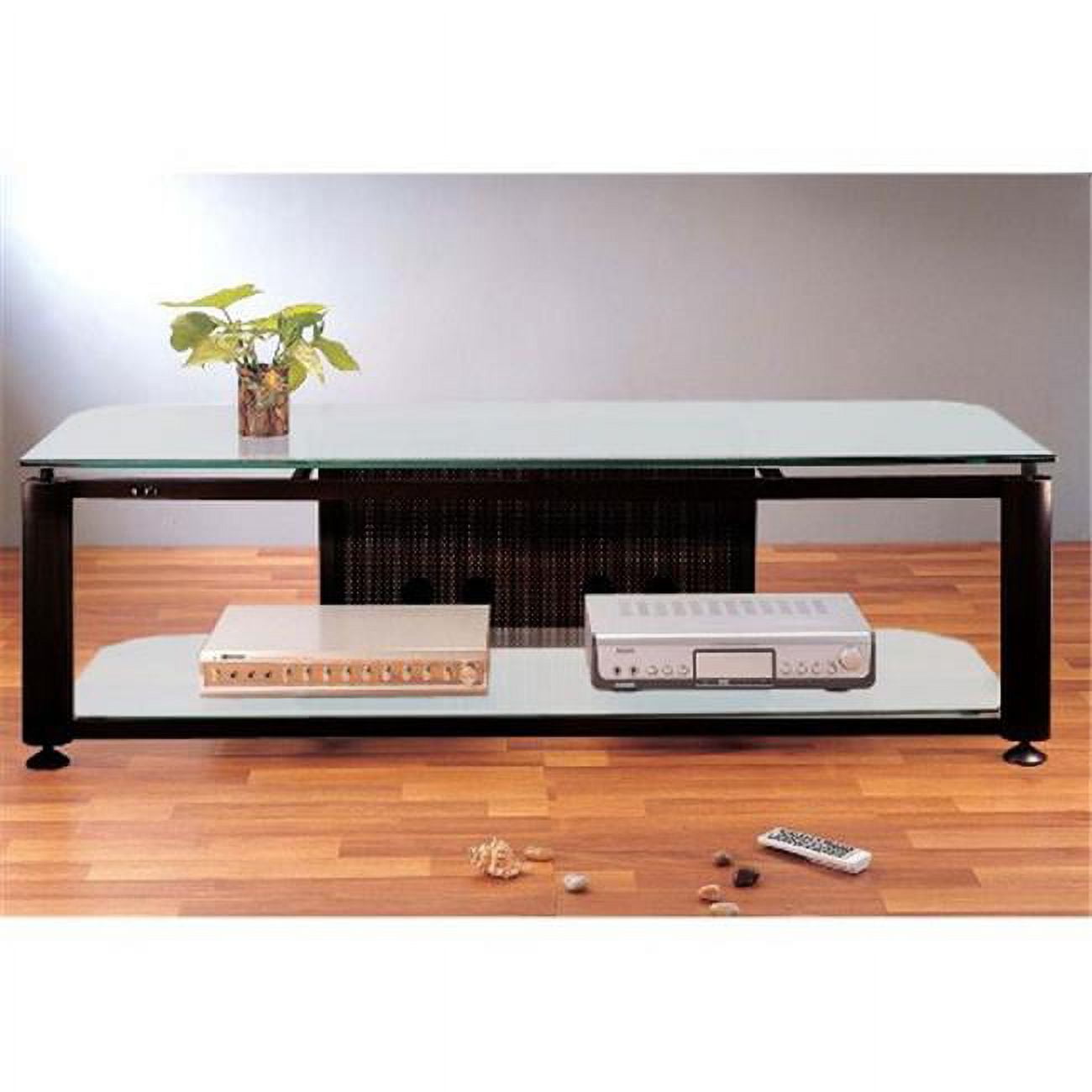 Black Oval Poles 2 Frosted Glass 60 in. Plasma DLP TV Stand - Walmart.com