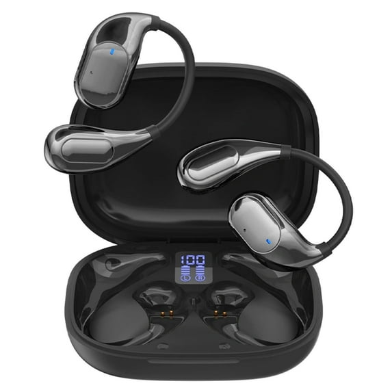 Black Over-Ear Translation Earbuds 144 Languages Two-Way Real-Time ...