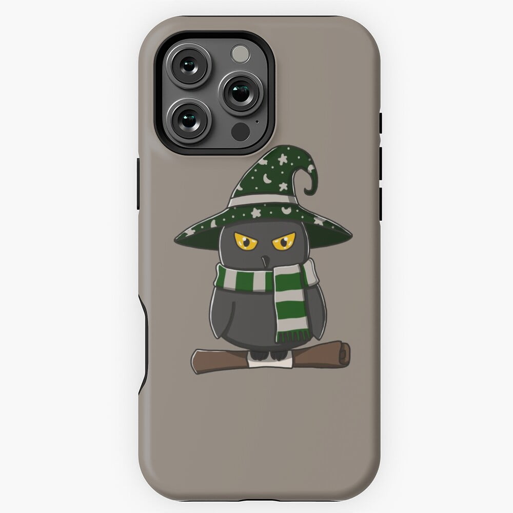 Black Owl In Witch Costume Phone Case for iPhone 16 15 14 13 12 11 Pro ...