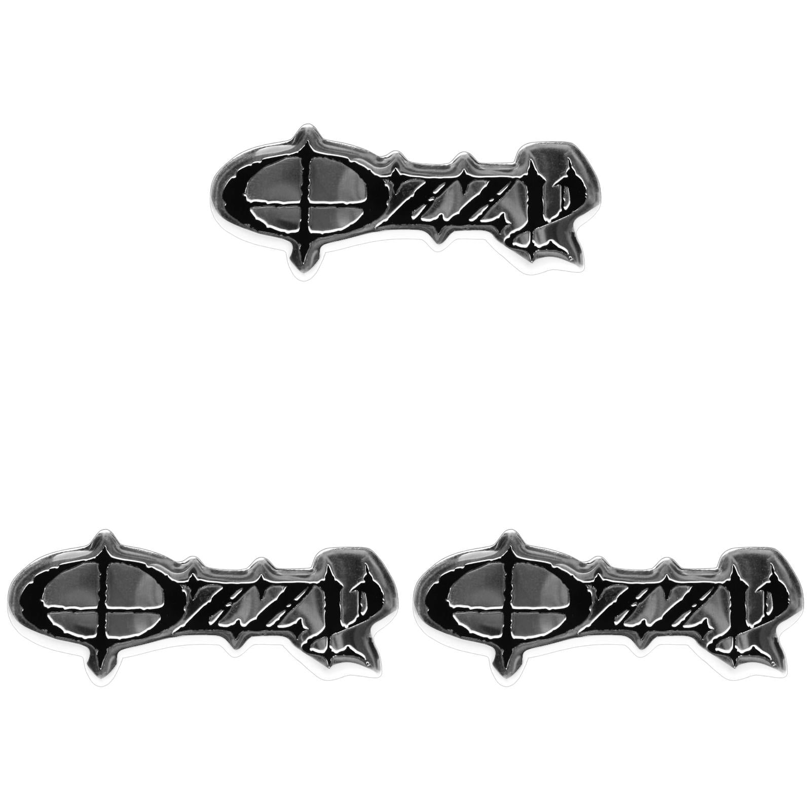 Black Ozzy Logo On Shiny Silver Chrome Emblem, Medium Sized Sticker ...