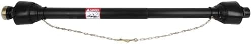 Black PTO Shaft, 1-3/8" PTO Drive Shaft 6 Splines End Round End PTO ...