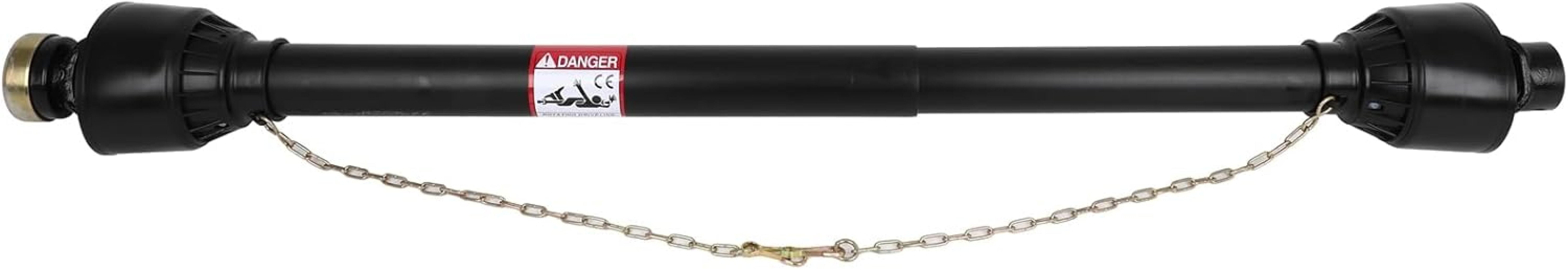 Black PTO Shaft, ZLFF 1-3/8" PTO Drive Shaft 6 Splines End Round End ...