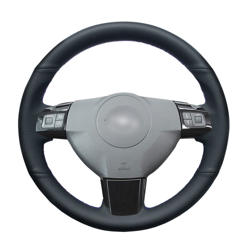 Black PU Artificial Leather Hand Sew Car Steering Wheel Cover for Opel ...