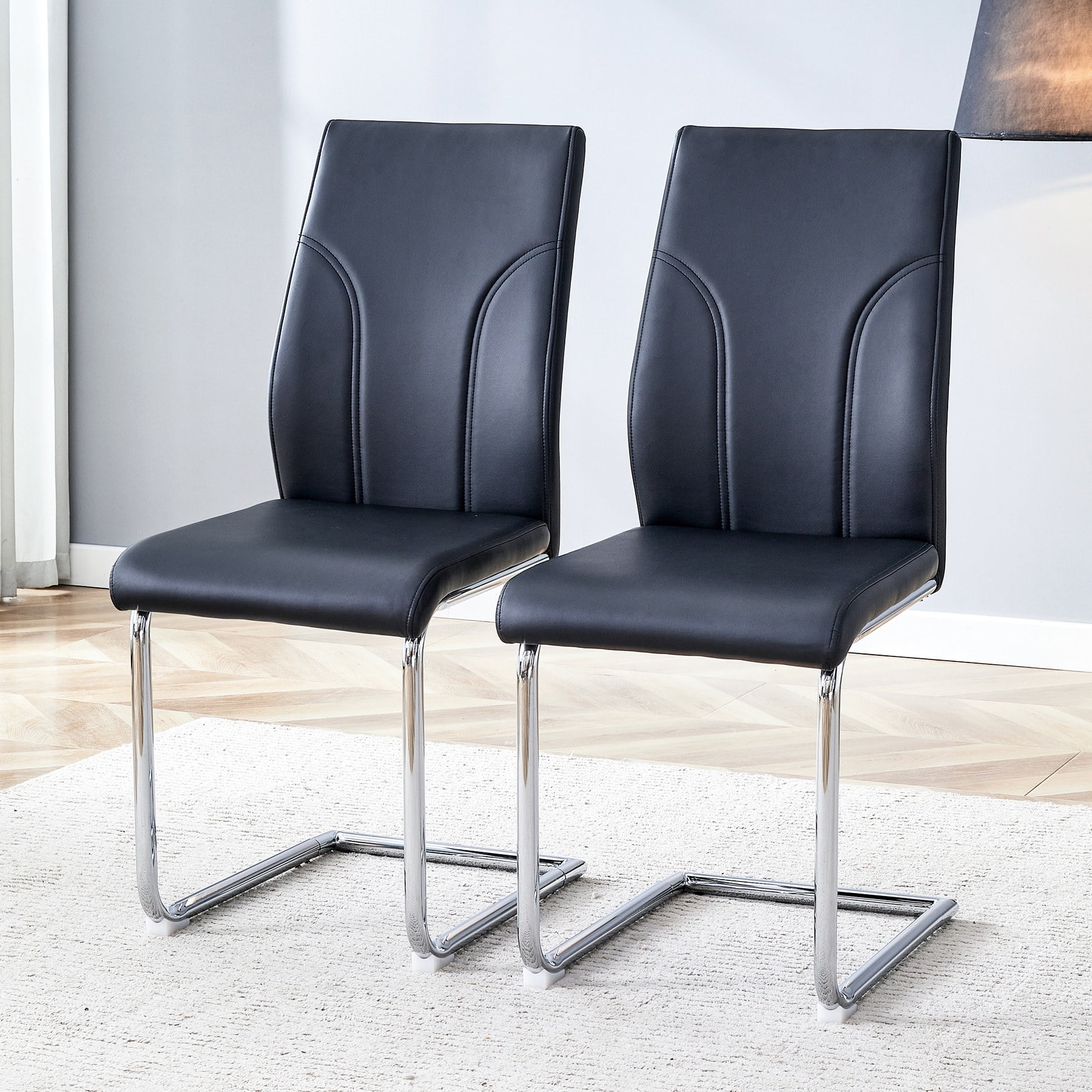 Black PU Fabric - Super Waterproof and Wipeable - Home Dining Areas ...