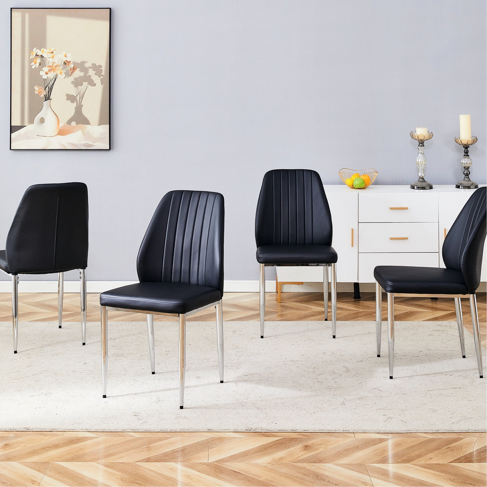 Black PU Finish - Lumbar Support from Backrest - Coffee Shops and ...