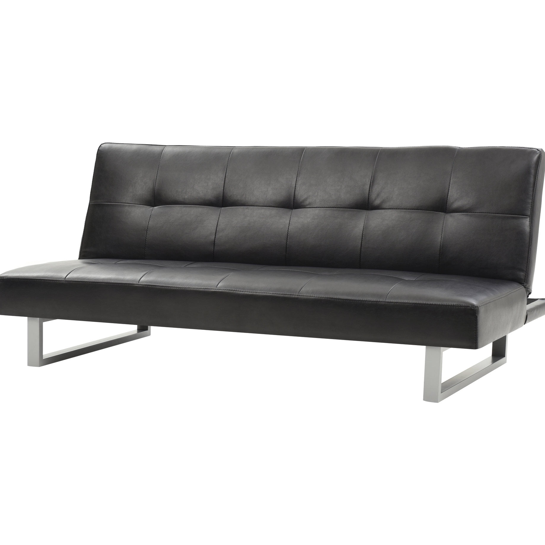 Black PU Foam Filler Sofa Bed for Home Use Comfortable Seating and ...