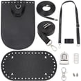 Black PU Leather Backpack Making Kits DIY Knitting Crochet Bags Bag ...
