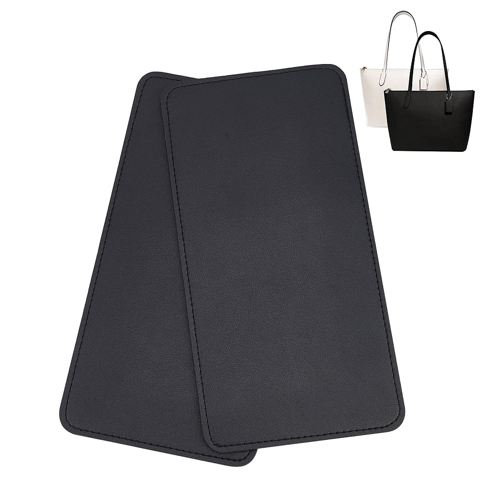Black PU Leather Base Shaper 2pc Rectangle Purse Bottom Shape Saver ...