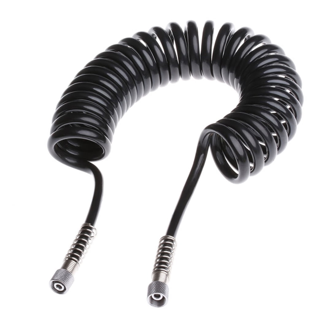 Black PU Recoil Air Hose Spring Tube for Compressor Air Tool Kink ...
