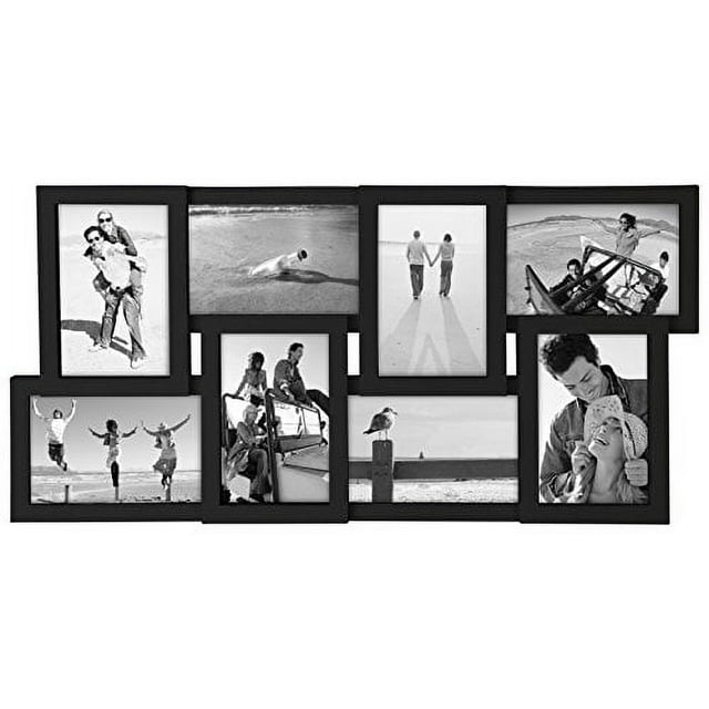 Black PUZZLE 8-Opening collage frame by Malden - Walmart.com