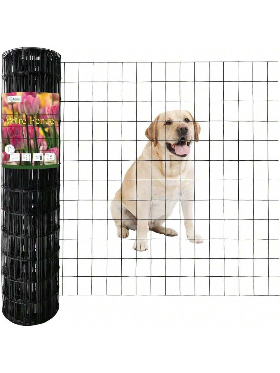 Black PVC Coated Welded Wire Fence 36 Inch X 50 Ft, Garden Border ...