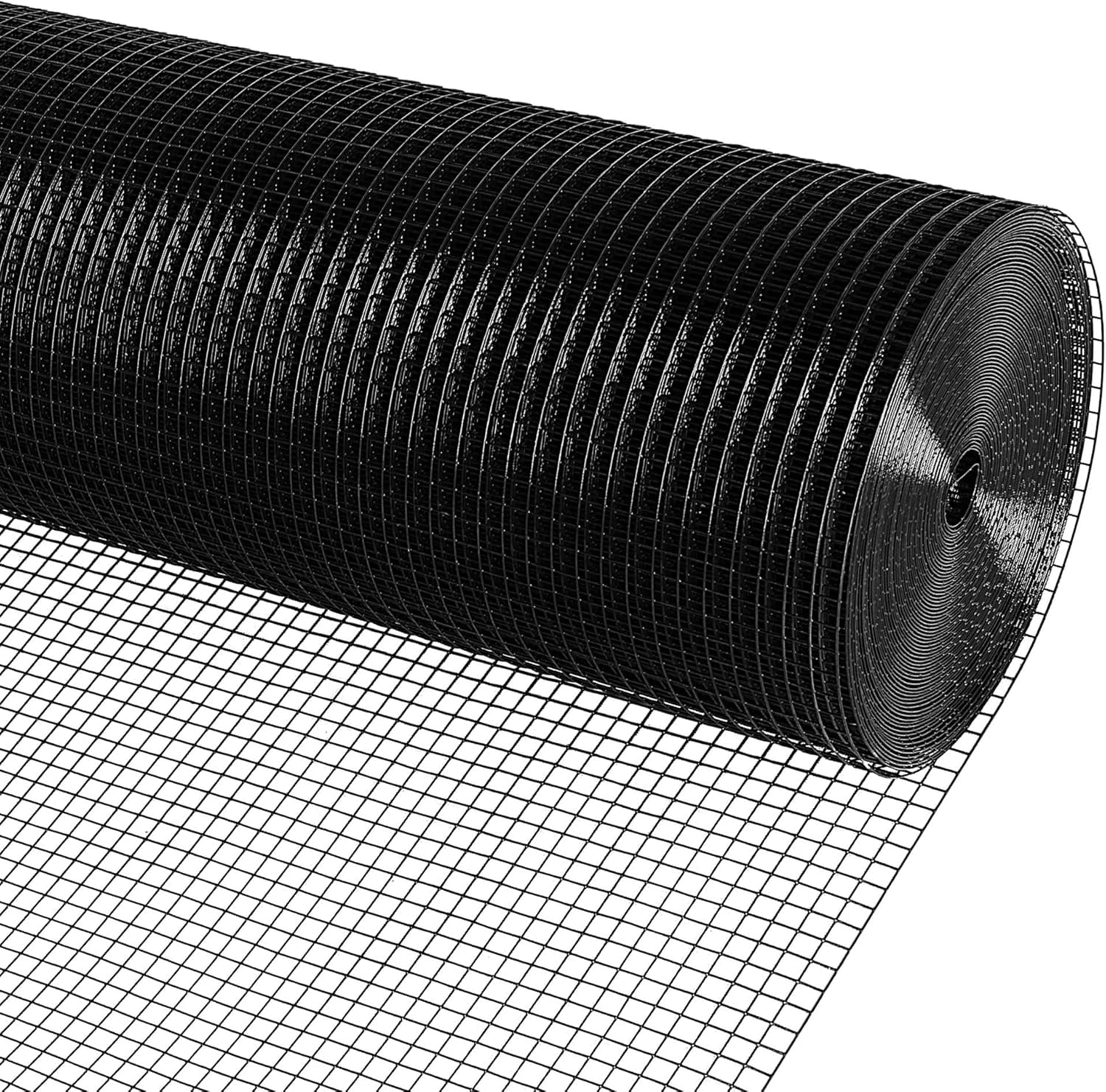Black PVC Coated Wire Mesh Hardware Cloth 1/2 in 48"x50' 19 Gauge ...