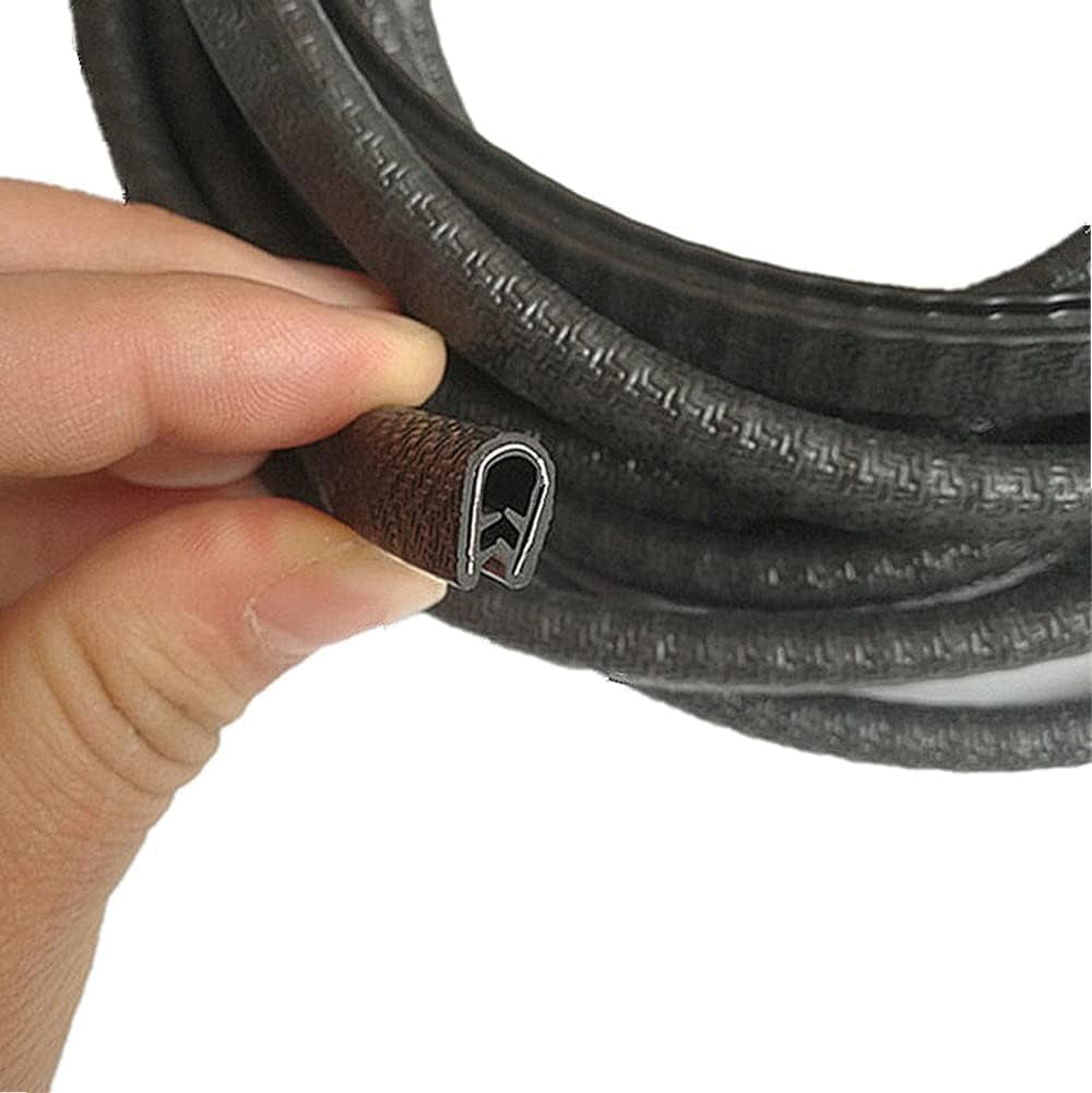 Black PVC Edge Trim, 10 Feet, 1/16 to 1/8 Inch, Flexible, Easy to ...