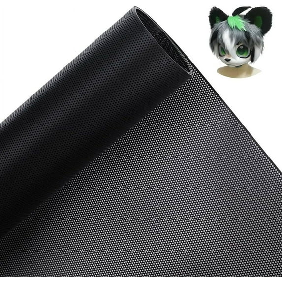 Black PVC Plastic Net 39x11.8 Inch Fursuit Eye Mesh Waterproof ...