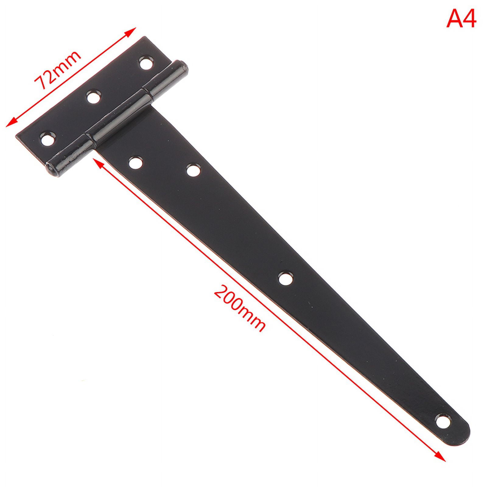 Black Paint T Shape Triangle Hinge Cabinet Shed Wooden Door Gate Hinges ...