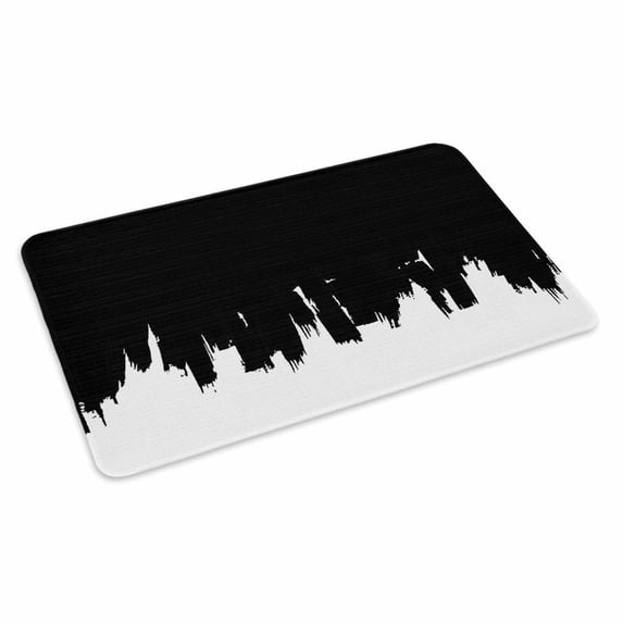 Black Painting Doormat Abstract Art Black Painting Non Slip Low Profile ...