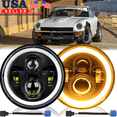 Black Pair For Datsun 280ZX/240Z/260Z/280Z 7inch Round LED Headlights ...