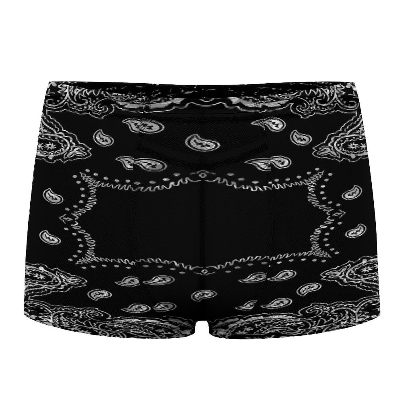 Black Paisley Bandana Pattern Men's Mesh Boxer Briefs Cooling ...