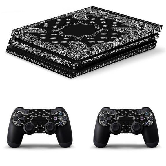 Black Paisley Bandana Pattern PS4/PS4 Pro/PS4 Slim Skin Sticker For ...