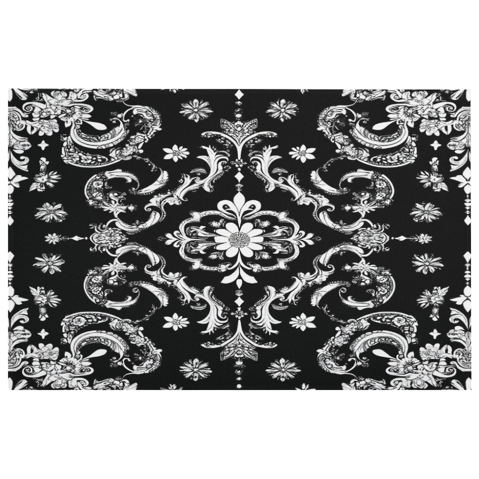 Black Paisley Bandana Print Adult Home Decor Bedroom Living Room ...
