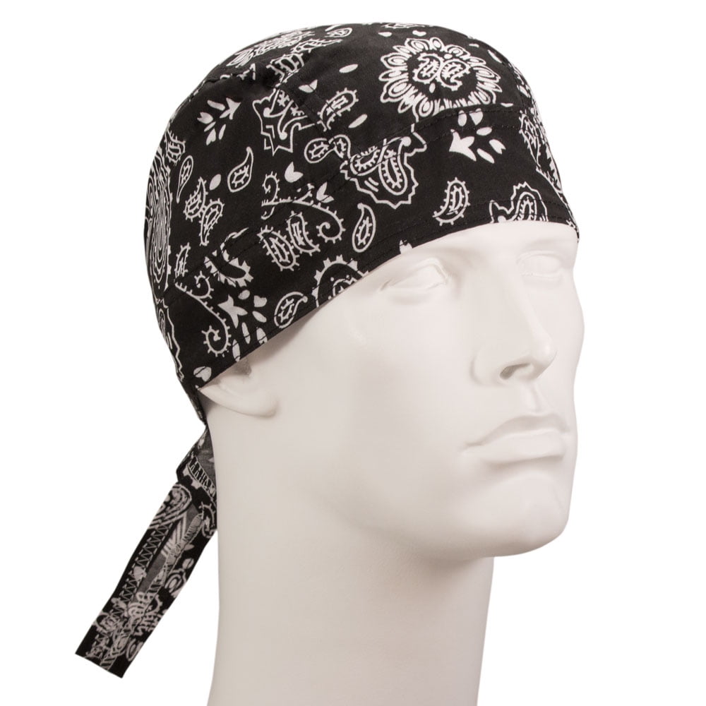 Black Paisley Doo Rag - Single Piece - Walmart.com