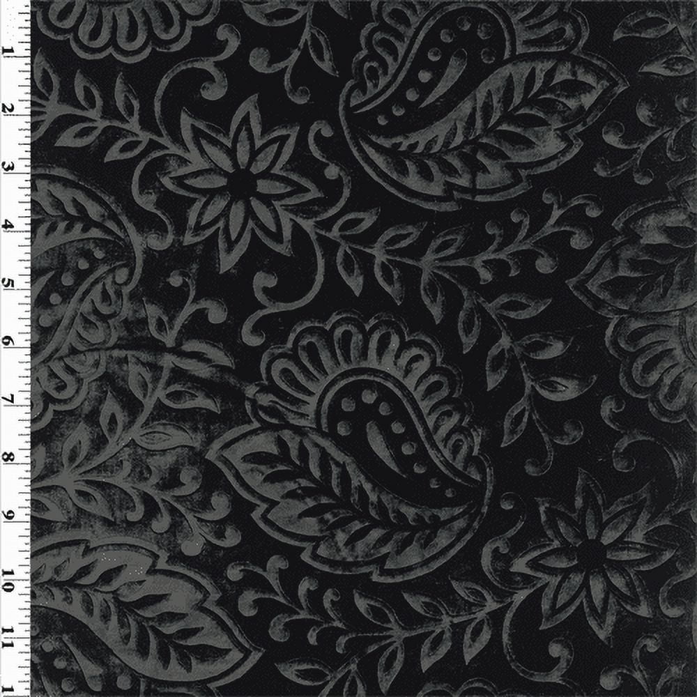 Black Paisley Fabric