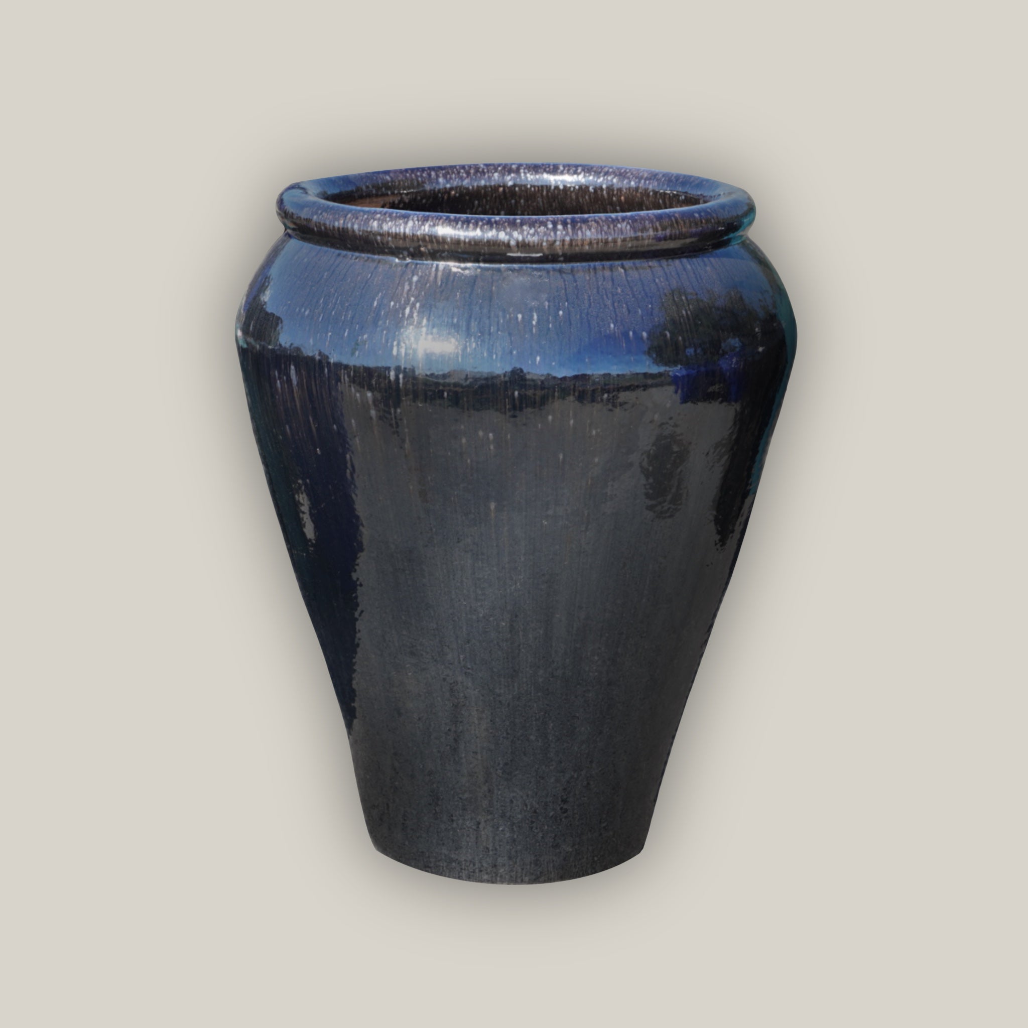 Black Palace Extra Large High-Fired Ceramic Planter Pots for Indoor ...