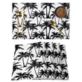 Black Palm Tree Placemats Set of 12 Summer Tropical Tree Coastal Beach ...