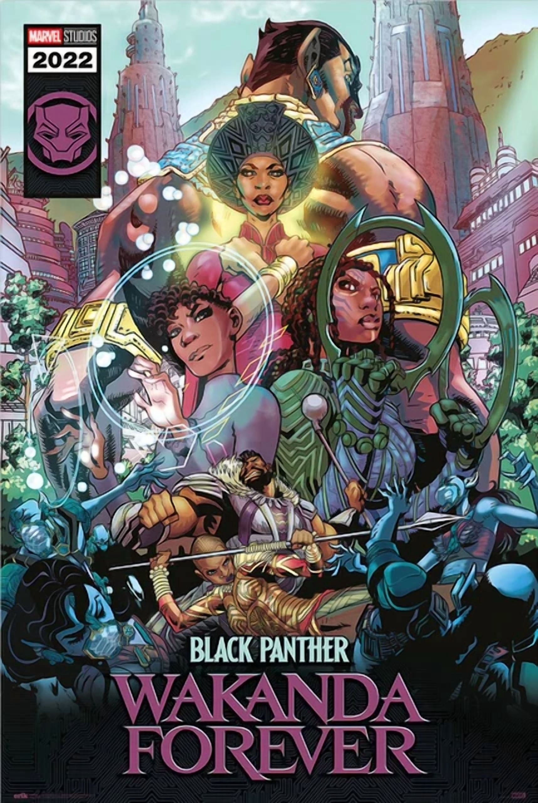 Black Panther 2: Wakanda Forever - Movie Poster (Comic Style - All ...