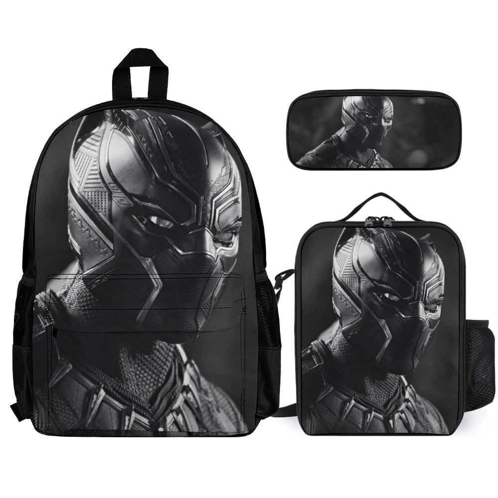 Black Panther 3Pcs Backpacks Sets with Lunch Bag And Pencil Case for ...