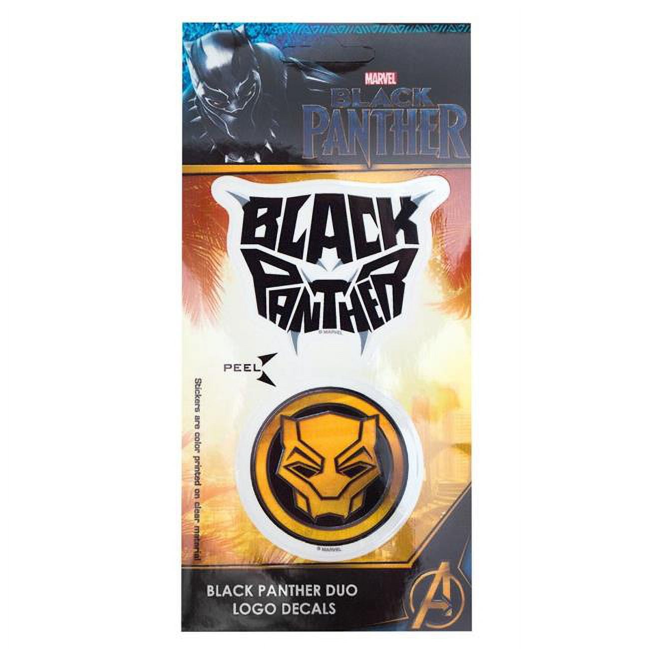 Black Panther 47270 Black Panther Logo Sticker - Set of 2 - Walmart.com
