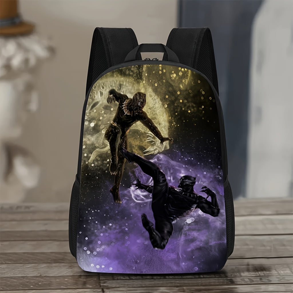 Black Panther Backpack Single-Sided Printed Backpack Light Casual ...