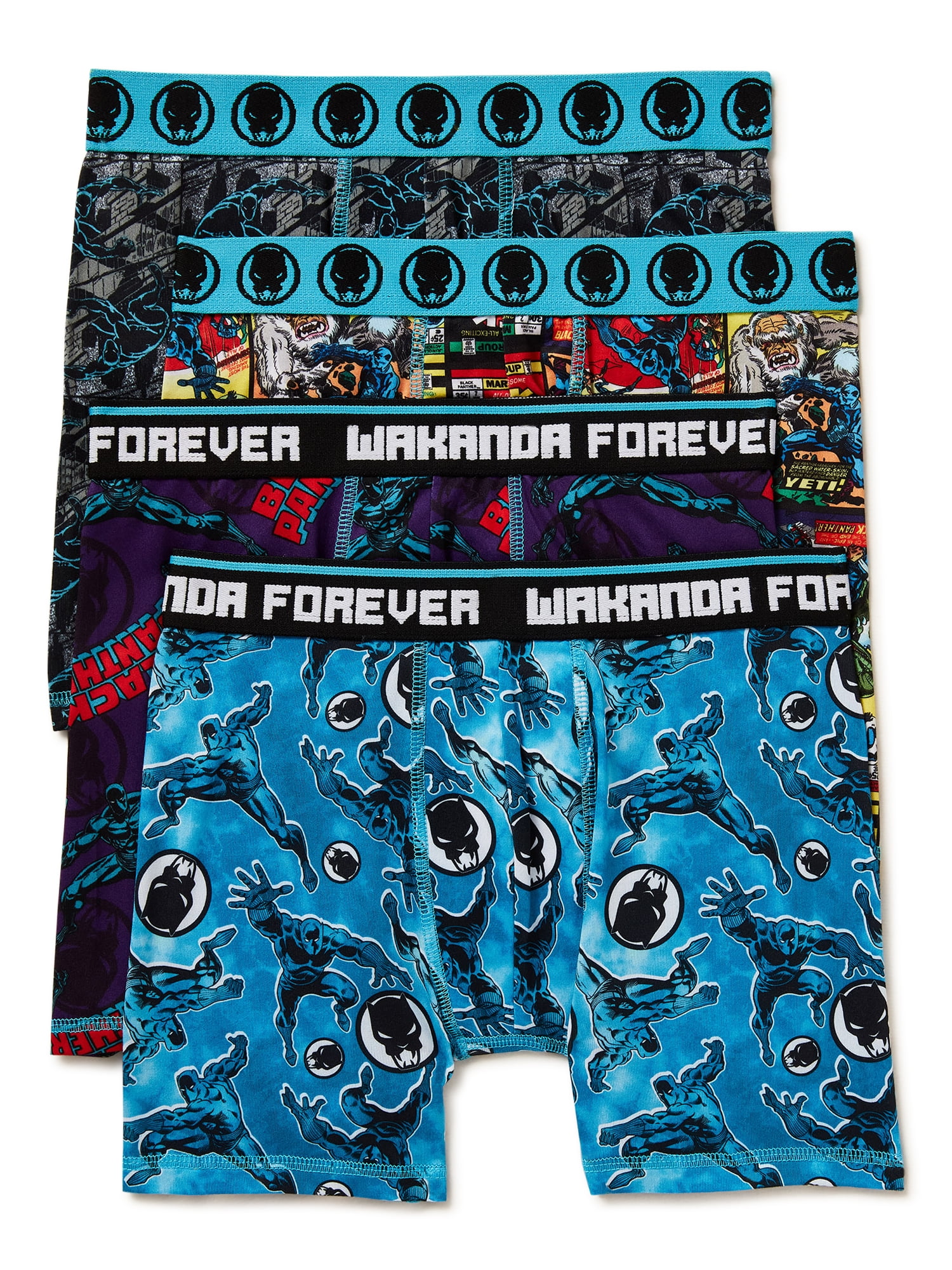 Black Panther Boys Boxer Briefs Underwear, 4-Pack, Sizes 4-10 - Walmart.com